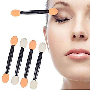 Luxxii (20 Pack) Eyeshadow Applicator Brush Sponge Tipped Makeup Tool Dual Sides Eyeshadow Applicator Brush Comestic for Lady Women Beauty