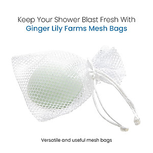 Ginger Lily Farms Botanicals Shower Blast Mesh Bag, Extends The Life Of Shower Blast, White, 12 Count