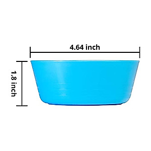 Kryllic Kids Bowls Plastic Bowls Set of 12 Plastic Cereal Bowls 10oz in 4 Colors Toddler Kid Bowl Microwave Safe Bowls Dishwasher Safe Small Bowls Colored Snack Bowls For Kids