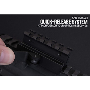 Monstrum P332 Raven 3X Prism Scope | Flat Dark Earth | 5 Slot Adjustable Height Riser Mount | Bundle…