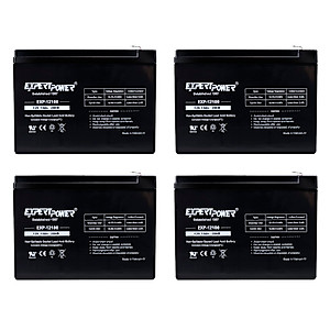 ExpertPower 12V 10AH SLA Battery Replaces REC10-12 ES10-12S PSH-12100F2 UB12100-S - 4 Pack