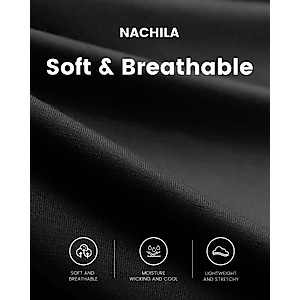 NACHILA Pajamas Set for Women Long Sleeve Pjs Soft Sleepwear Comfy Loungewear Sets with Pants, Viscose Made from Bamboo Black XX-Large