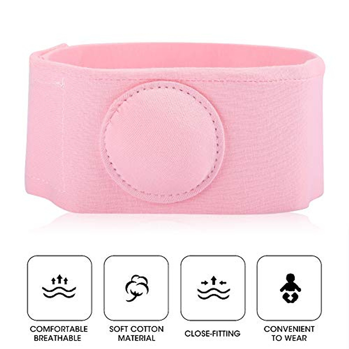 ZJchao Hernia Belt for Babies, 2-piece Hernia Belt Treatment For Hernia Therapy For Children Umbilical Hernia Belt for Newborns Infant Newborn Belt(Rosa)