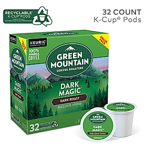 Green Mountain Coffee Roaster Dark Magic Keurig Single-Serve K-Cup Pods, Dark Roast Coffee, 32 Count