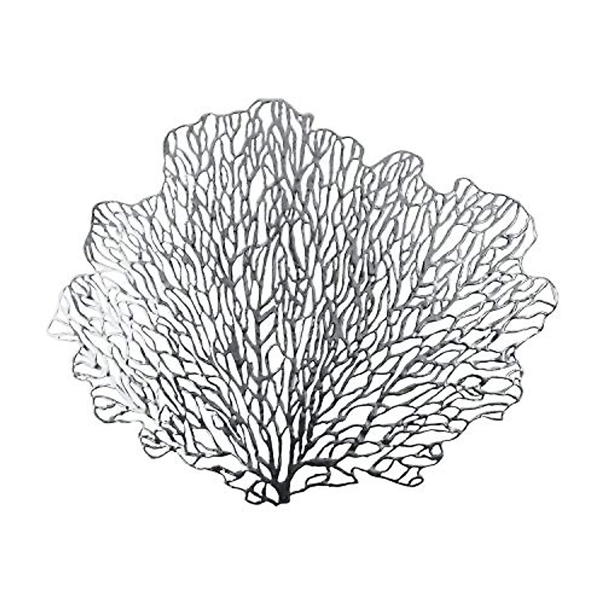 Home Details 4 Pack Coral Metallic Placemats | Detail Décor | Perfect Tablescape | Great for Dining Room | Kitchen Table | Island Counter | Coffee Table | Coral Design | Sliver