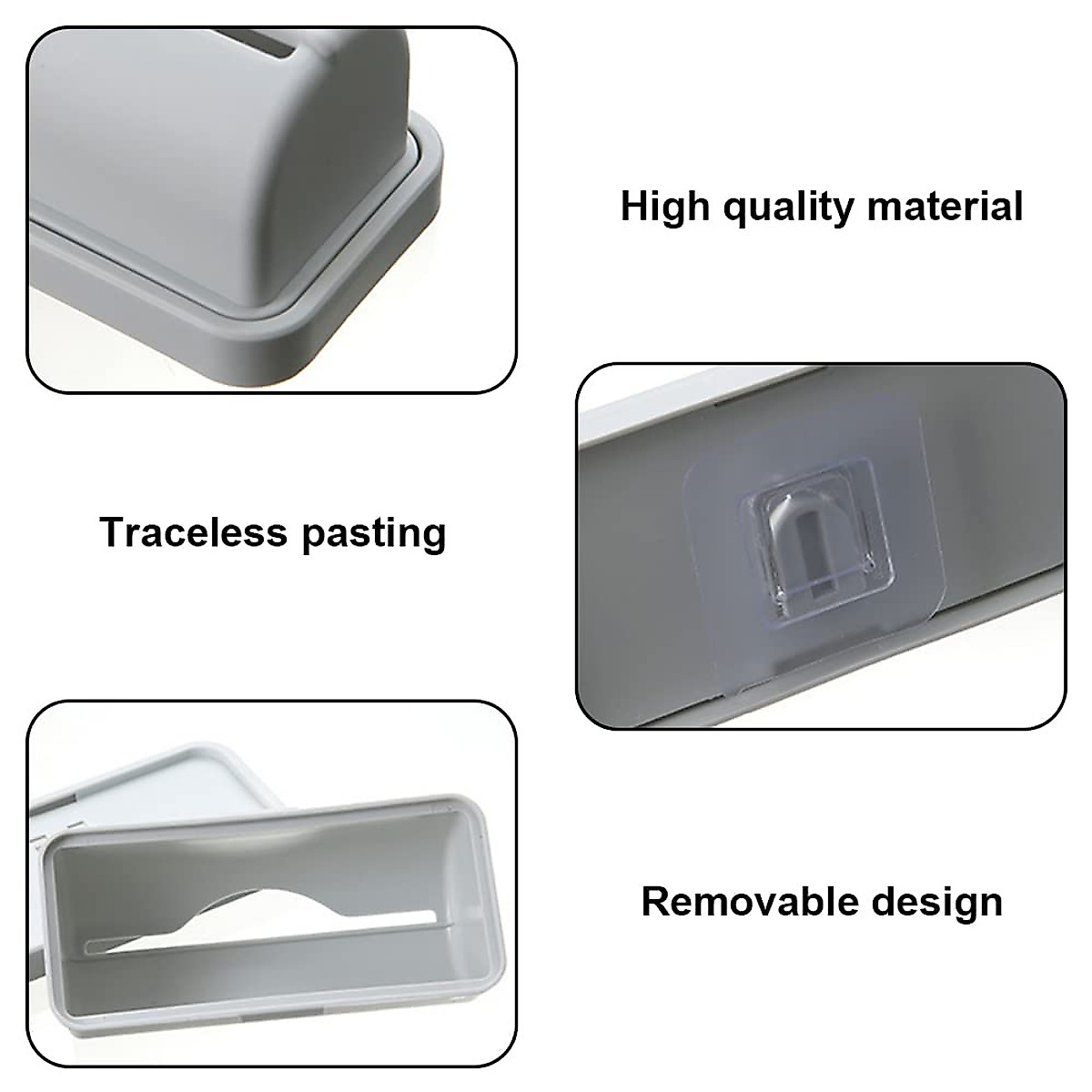 LIANGGEHAIZI Trash Bag Dispenser Roll Holder Wall Mounted Trash Bag Organizer Dispenser Self-adhesive Trash Bag Holder for Bathrooms Toilets Kitchens Study Rooms