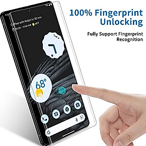 3 Pack Ultra Glass Screen Protector for Google Pixel 7 Pro 3D Curved Tempered Glass Shield Support Fingerprint Unlocking, Scratch & Impact Protection, Full HD Clear & Smooth Touch for Pixel 7 Pro 5G (transparent)