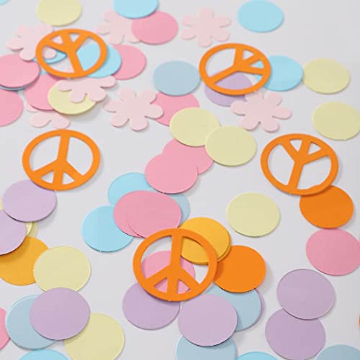 Groovy Flower Confetti For Birthday Party Decoration - One Groovy Baby Shower For Flower Child, Flower Power Theme Party Decor, Peace Love Party Onestock Confetti For 60’s 70’s, Hippie Boho First Birthday Scattered Decoration Supplies