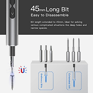 UF-TOOLS Mini Electric Screwdriver Set, 120 in 1 Small Portable Cordless Power Screwdriver Set, with 100 Precision Bits & LED Light & 20-bit Tool Set Handy Repair Tool, for Phone Watch Camera Laptop
