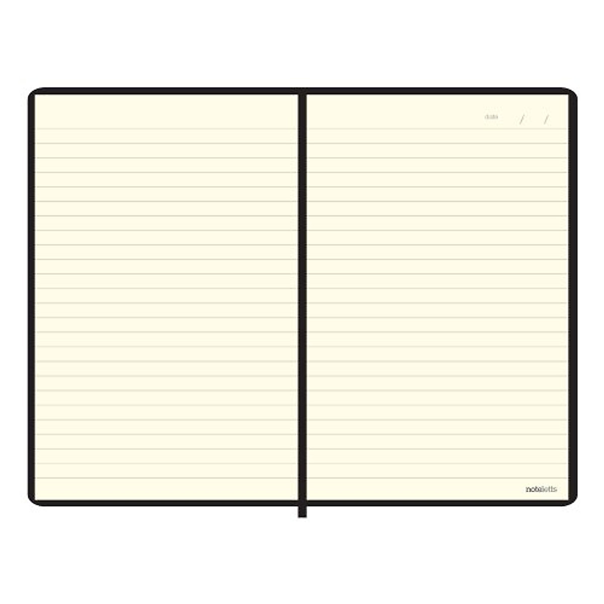 Letts Noteletts Edge Notebook, Large, Ruled, Black, 8.5 x 5.875 Inches, 192 Pages (LEN5ERBK)