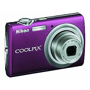 Nikon Coolpix S220 10MP Digital Camera with 3x Optical Zoom and 2.5 inch LCD (Plum)
