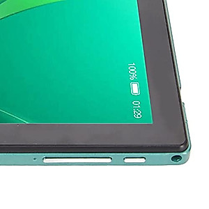 FECAMOS Tablet PC, 10. 1 Inch Tablet 4G Calling 100-240V 8GB RAM 256GB ROM Green for Study (US Plug)