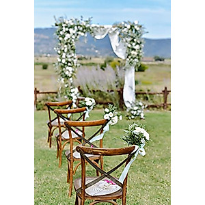 TAGREE Wedding Raffia Fans for Guest - Wedding Gift Idea for Couple & Guests Farmhouse Decor & Boho Chic Decor (White with Ring Handle (Set of 12))