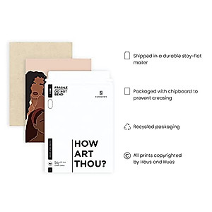 HAUS AND HUES African American Women Painting for Walls African Art Wall Decor | Black Women Wall Art | Black Art Paintings for Wall | Black Woman Wall Art | UNFRAMED (12x16)