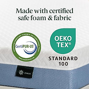 ZINUS 5 Inch Cooling Essential Memory Foam Mattress [New Version], Twin, Fiberglass Free, Medium Feel, Cooling Airflow Memory Foam, Certified Safe Foams & Fabric, Mattress in A Box