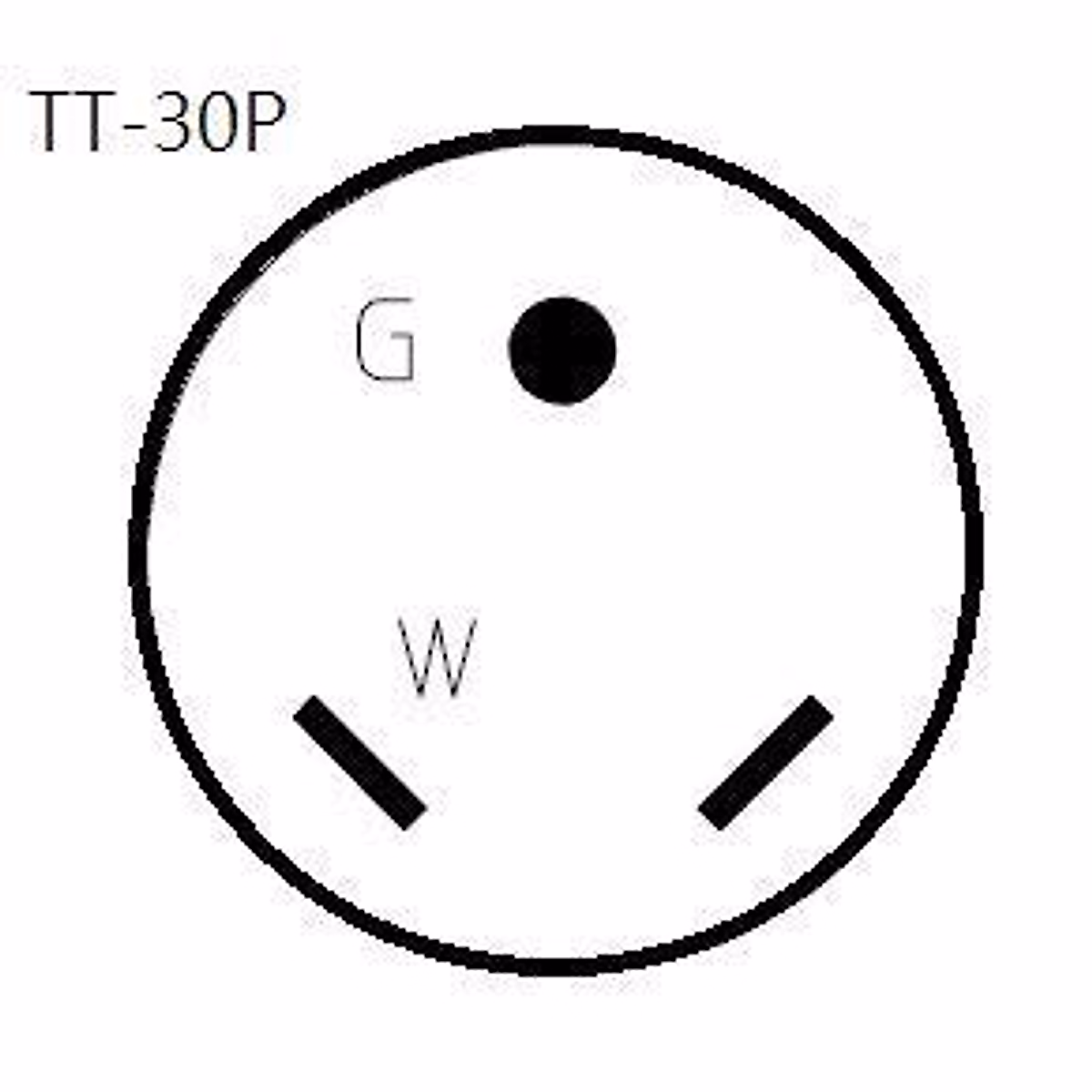 Parkworld RV 30A to Marine Shore Power 50A Extension Cord Adapter TT-30P to SS2-50R (25FT)