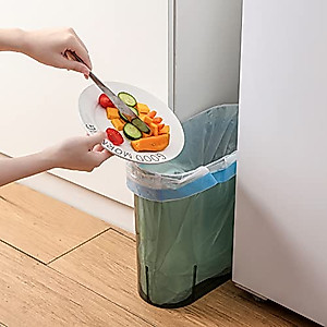 Anyoifax Small Trash Can Slim Garbage Can 3 Gallon Waste Basket Trash Bin Container for Bathroom, Bedroom, Living Room, Kitchen, Under Desk, Office, Colleg Dorm - Green