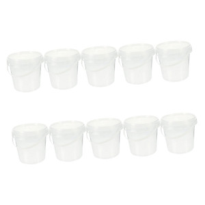Cabilock Storage Bucket 10pcs Transparent Small Barrel Large Ice Cream Cup Containers with Ice Cream Freezer Ice Cream Tub Clear Plastic Candy Treat Buckets Meat Egg Basket Washing Pp