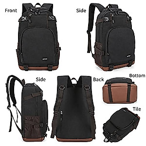 JOTHIN School Backpack for Laptop Backpack Bookbags for Travel or Work Backpack for Men Women Canvas Backpack(Black)