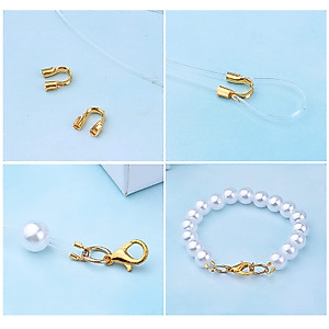 600pcs Wire Guardian U-Shaped Wire Guard Loops Wire Cable Thread Protectors with a Box Accessories for DIY Craft Earring Bracelet Necklace Jewelry Making, 6 Colors