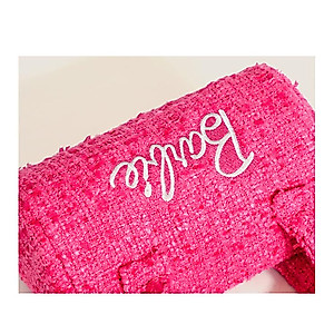 Pink Doll Party Favor Crossbody HandBag Barrel Shape for Girl Women Birthday Bachelorette Valentine Cute Princess Chic