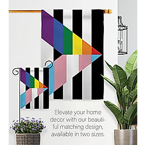 Americana Home & Garden Gay Trans Straight Ally Garden Flag Support Pride Rainbow Love LGBT Bisexual Pansexual Transgender House Decoration Banner Small Yard Gift Double-Sided, Made in USA