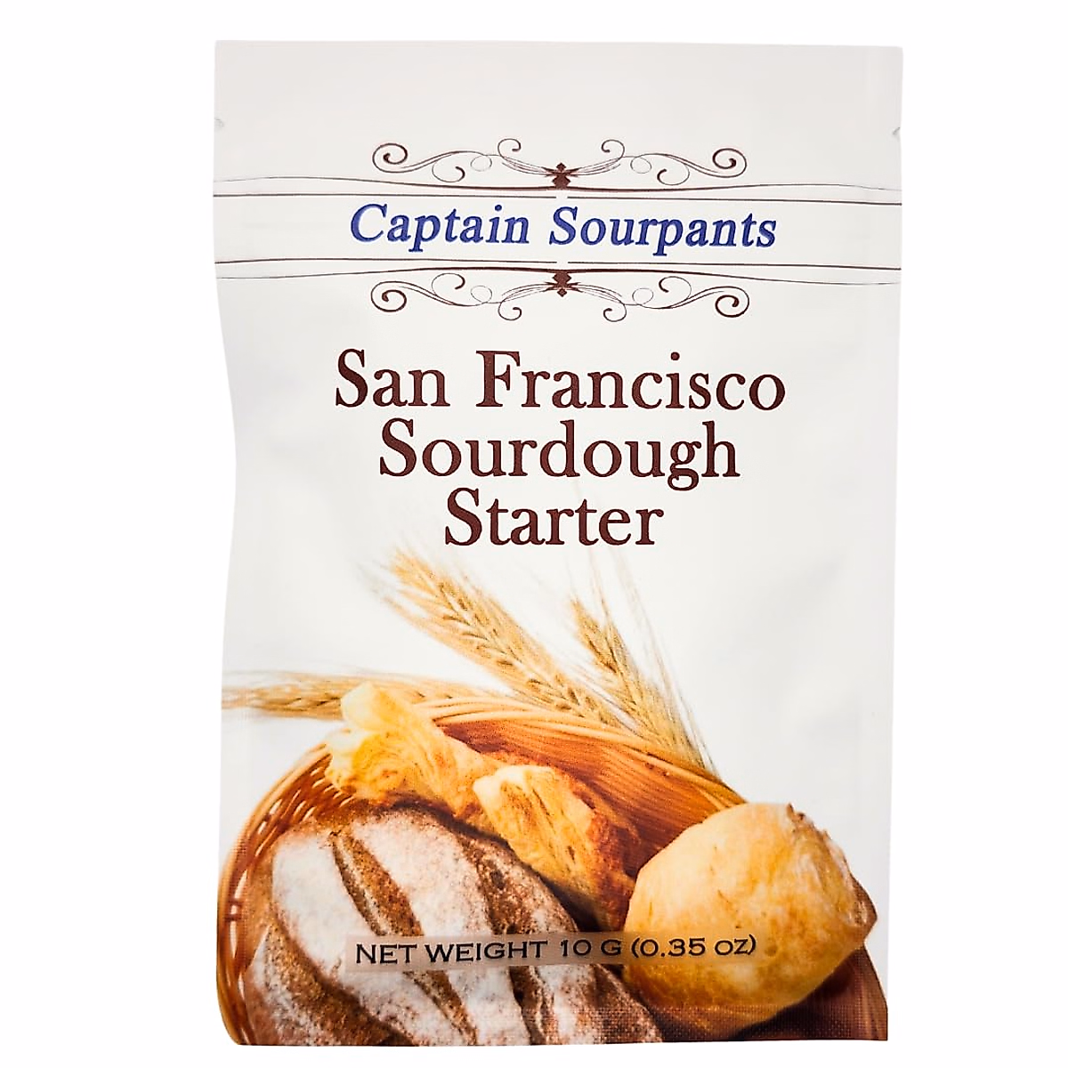 San Francisco Sourdough Starter - Dehydrated Heirloom Style Sourdough Starter for Sourdough Bread, Pizza, Buns, Pancakes, Muffins | Easy to follow instructions. By Captain Sourpants