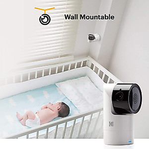 KODAK Cherish C525IR Video Baby Monitor and Mobile App - Remote Tilt, Pan and Zoom, HD Baby Camera, 5” HD Parent Unit, Infrared Night Vision, Camera Battery for Wireless, Long Range and 2-Way Talk