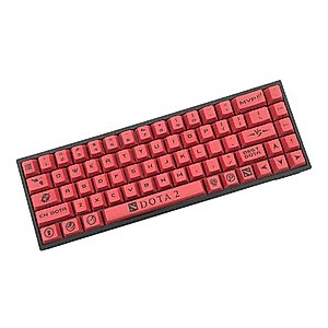 GOTMOKAY DIY Keycap Red&Black Personalise Keycap Cherry PBT Dye-Sublimated 178 Keycaps Cherry Factory Height for Mechanical Gaming Keyboard (Black&Gray)