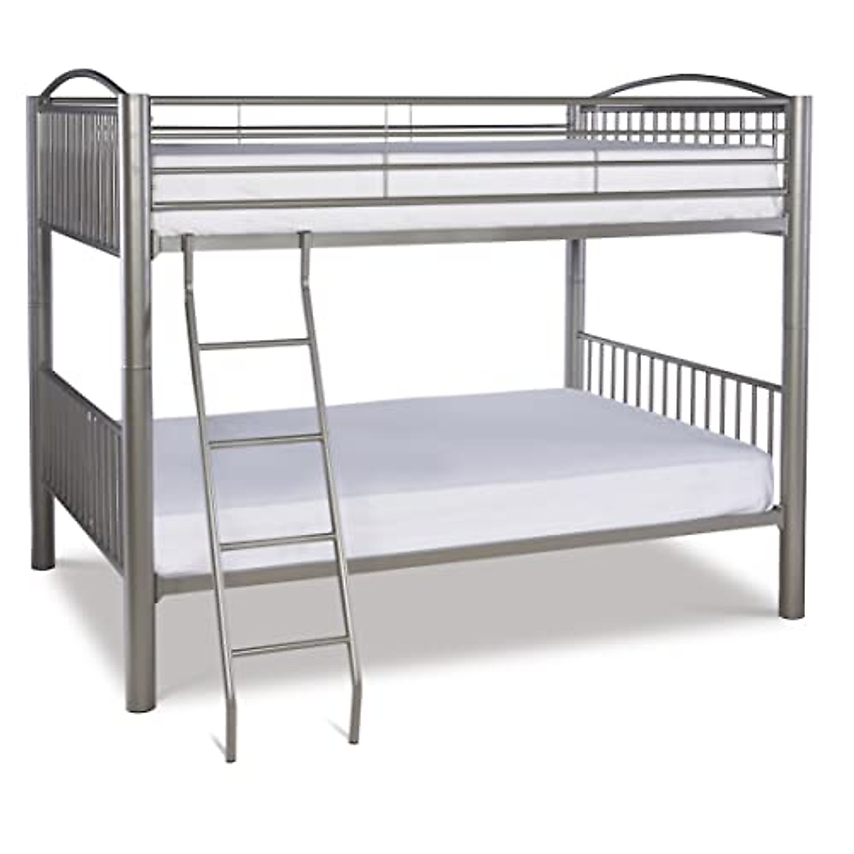 Powell Heavy Metal Bunk Bed, Full Over Full, Pewter