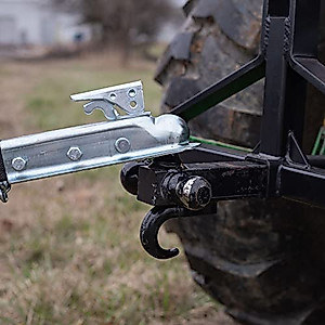 Titan Attachments Light Duty 3 Point 2" Trailer Receiver Adapter Hitch Fits Category 1 Tractors, Quick Hitch Compatible, 2000 LB Towing Capacity, 2"x2" Steel Drawbar