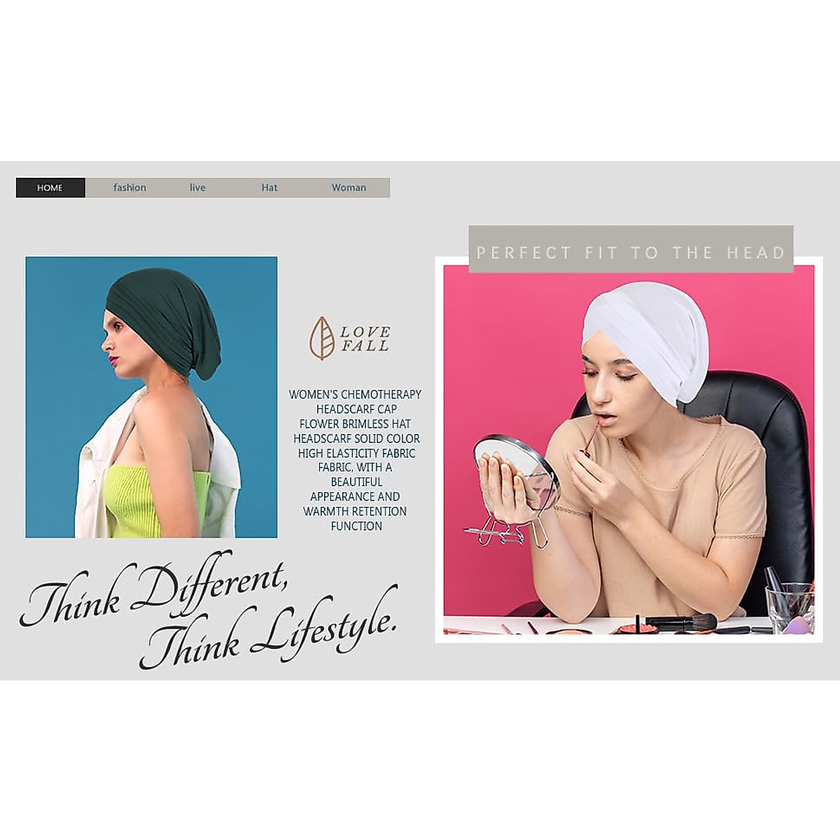 Fxhixiy Hijab Chemo Cancer Beanies Turbans Hats Cap Twisted Hair Cover Headwrap Turban Headwear for Women (Gray)