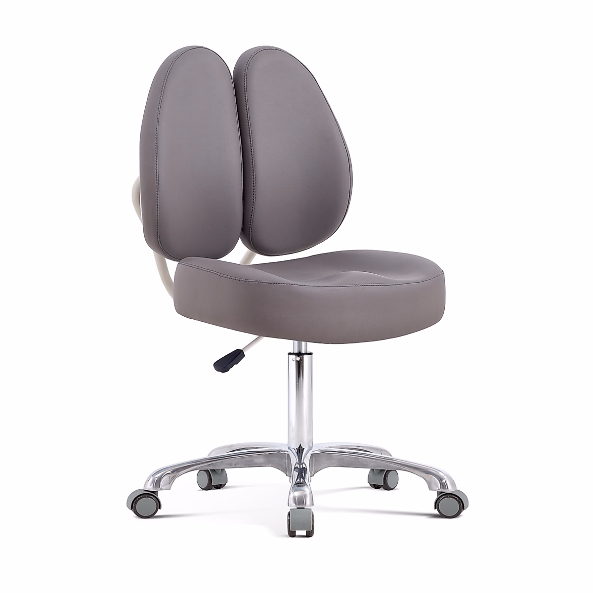 HNKastela Rolling Chair with Back Support - Height Adjustable Shop Stool with Wheels for Esthetician, Lash, Makeup, Computer, Classroom, Studio