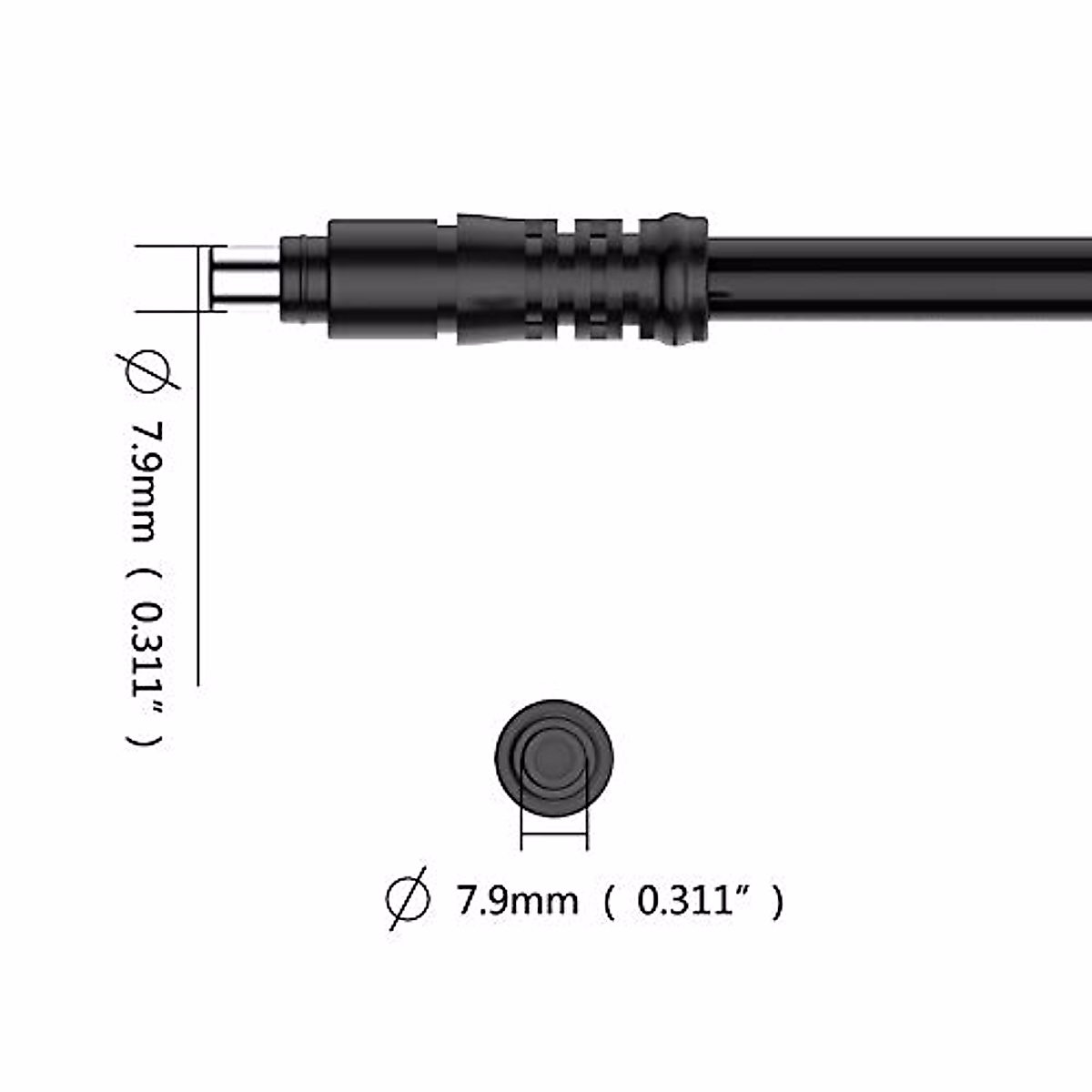 PolyEnergy DC8mm to SAE Connector with DC5521 Converter Adapter Compatible with Explorer 160 240 500 1000 and GZ Portable Power Station Solar Generator Portable Solar Panel 12AWG Heavy Duty Cord