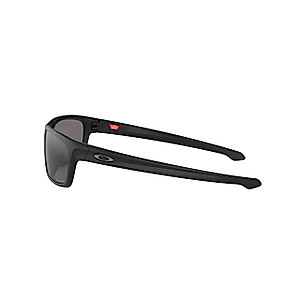 Oakley Men's OO9408 Sliver Stealth Square Sunglasses, Matte Black/Grey Iridium, 56 mm