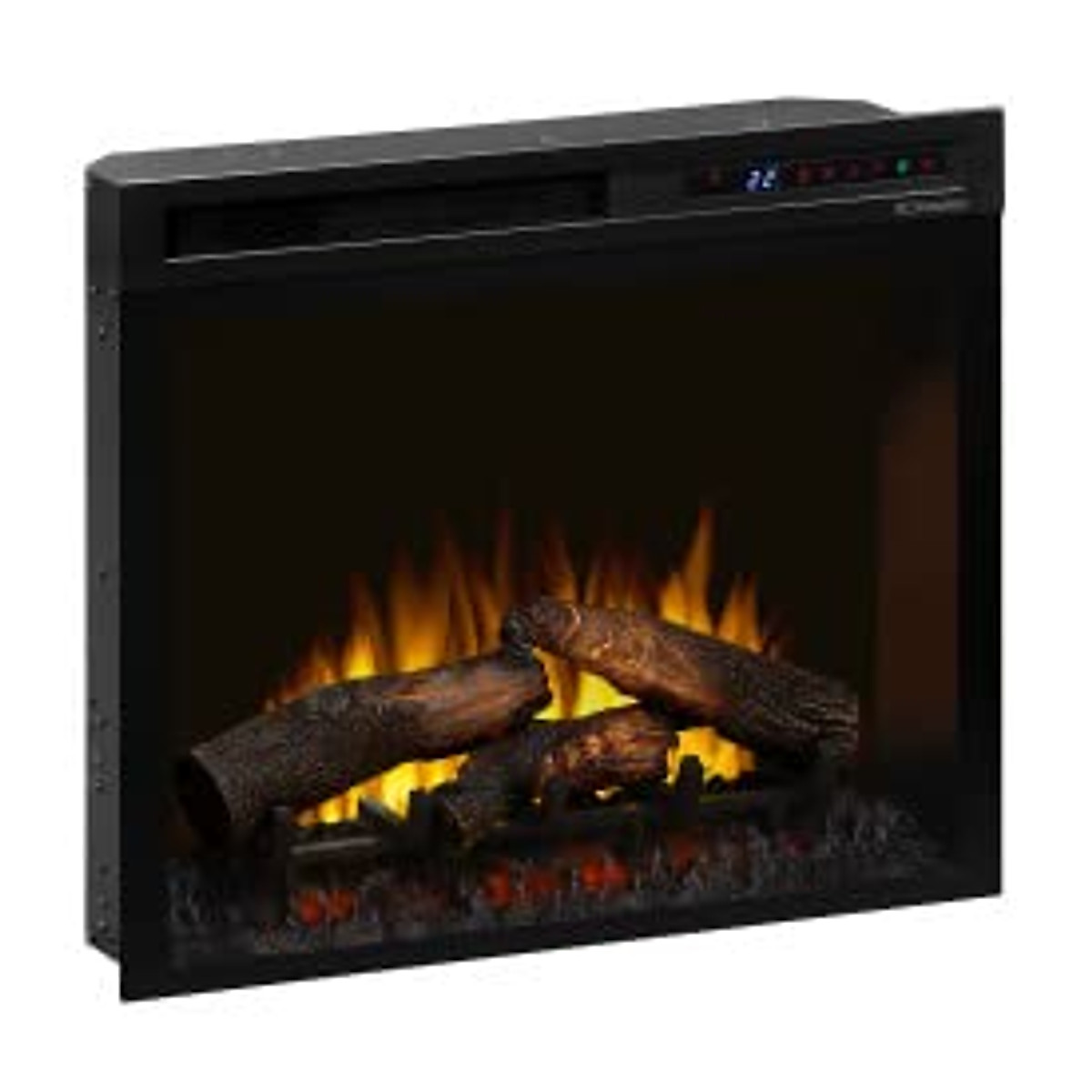 Dimplex 28 Inch Built-in Electric Fireplace - Multi-Fire XHD Firebox with Logs and Realistic Multi-Color Flames | Model: XHD28L