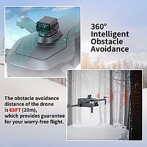 Tucok 193MAX2 Drones with Camera for Adults 4K for Obstacle Avoidance,9800ft Video Long Range Transmission,3-Axis Gimbal+EIS,54Mins Long Flight Time GPS Auto Return Quadcopter with 2 Batteries, Level 7 Wind Resistance