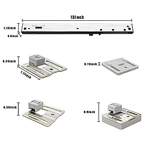 2PCS Stainless Steel Barn Door Soft Close Mechanism, Adjustable Tension Spring Buffer Damper, Hole-Free/Drilling Perfect for Silver Flat Track for Door Weight 77-132 Pounds with Actuator Spacers
