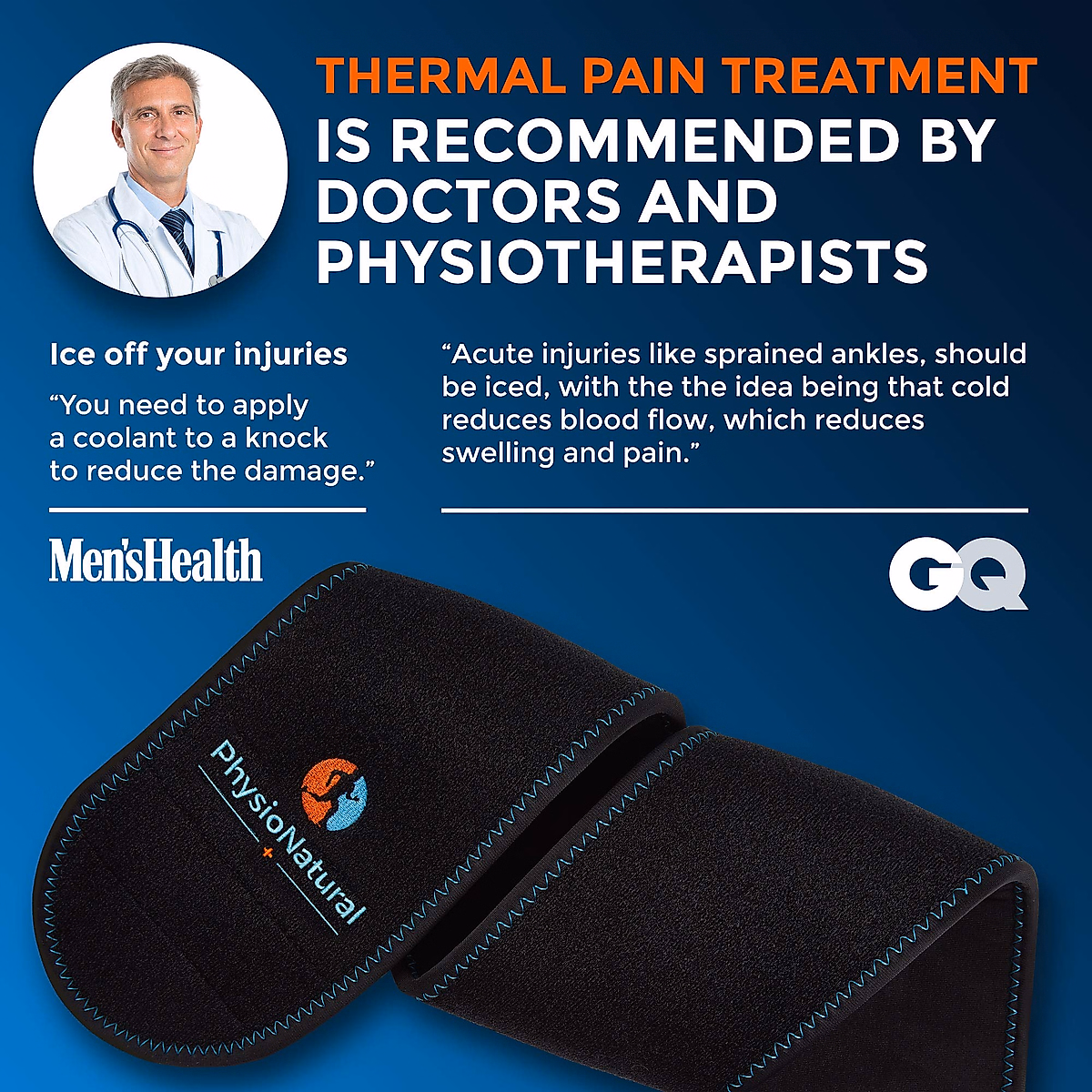 Wrist Ice Pack Wrap - Cold Therapy for Instant Pain Relief and Treatment of Carpal Tunnel, Tendonitis, Injuries, Swelling, Rheumatoid Arthritis, Sprains - Hand Support Brace with Reusable Gel Packs