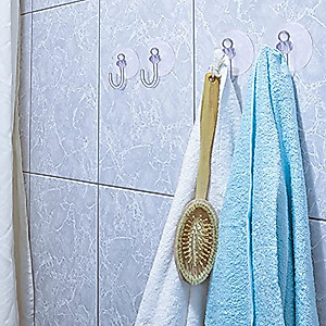 Jetec 24 Pieces Suction Cup Light Suction Cup Wall Hooks Hangers Light Clear Suction Cup Clips for Christmas Wreath String Lights Xmas Decoration (35 mm)