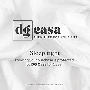 DG Casa Rhodes Queen Bed Frame with Extended Headboard, Soft Blue Velvet Fabric, Splayed Wood Legs, Solid Wood Legs, Wood Slat Support, Chic Tan Headboard, Modern, Blue