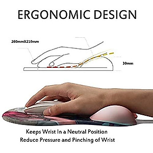 fonyell My Hero Academia 3D Anime Mouse Pad with Wrist Support Cartoon Silica Gel Wrist Rest Cushion Pain Relief for Gaming Office (Bakugou Katsuki)