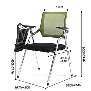 Student Chair With Desk Attached, Mesh Office Chair With Lumbar Support, Foldable Computer Desk Chair With Tablet Arm Writing Board And Cup Holder Metal Frame Backrest Table Chair ( Color : Black )