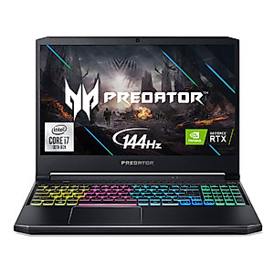 Acer Predator Helios 300 i7-10750H, NVIDIA GeForce RTX 2060 6GB, 15.6" Full HD 144Hz 3ms IPS Display, 16GB Dual-Channel DDR4, 512GB NVMe SSD PH315-53-72XD (Renewed)