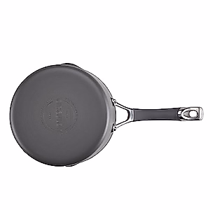 Circulon Radiance Hard-Anodized Nonstick Straining Saucepan, 3-Quart, Gray