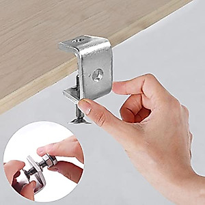 4PCS C-Clamp Stainless Steel Clamps Heavy Duty Bracket for Woodworking Mount, with Wide Jaw Openings