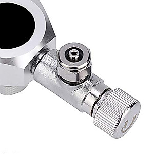 Zerodis Fish Tank CO2 Splitter Regulator, Aluminum Alloy Aquarium Precise Needle Valve for Aquarium Plant CO2 Tank(2-Way)