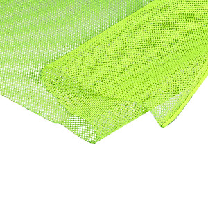 MECCANIXITY 120cm/46.8inch Mesh Fabric Lightweight Sheer Slightly Stretchy for Backpack Pocket and Straps, Netting Clothes, Netting Bag, Shopping Bag Lemon Yellow 1yard