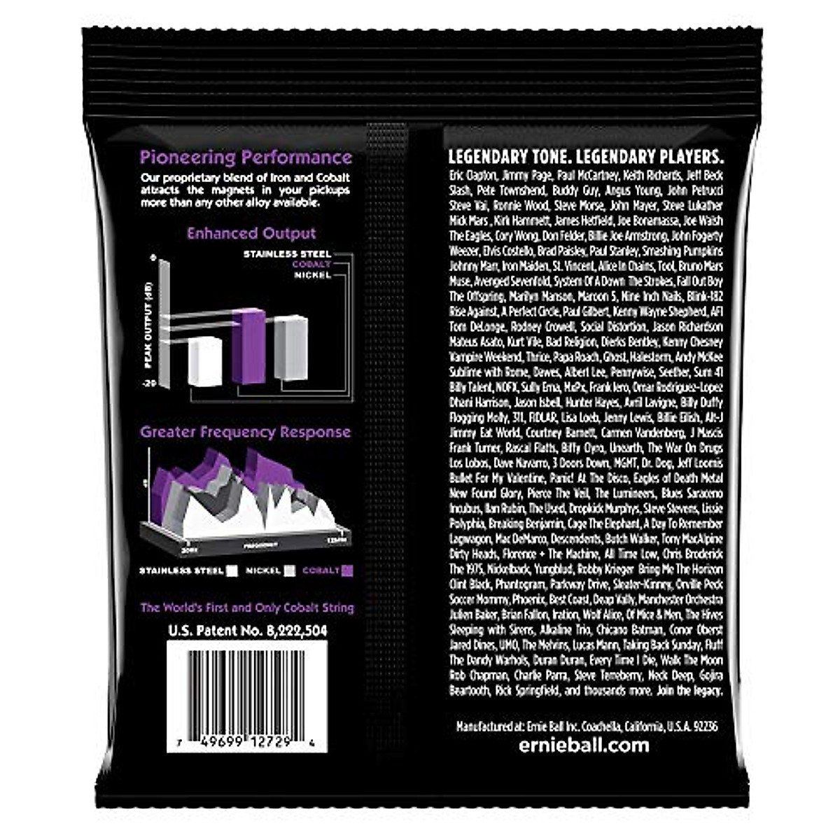 Ernie Ball 7-String Power Slinky Cobalt Electric Guitar Strings, 11-58 Gauge (P02729)