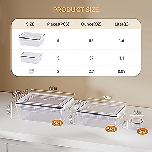 24 PCS Larger Food Storage Containers with Lids, Microwave Safe Meal Prep Containers, Airtight Bento Boxes Lunch Containers, BPA Free & Dishwasher Safe Kitchen Organization Plastic Storage Containers for Food (12 Containers and 12 Lids)